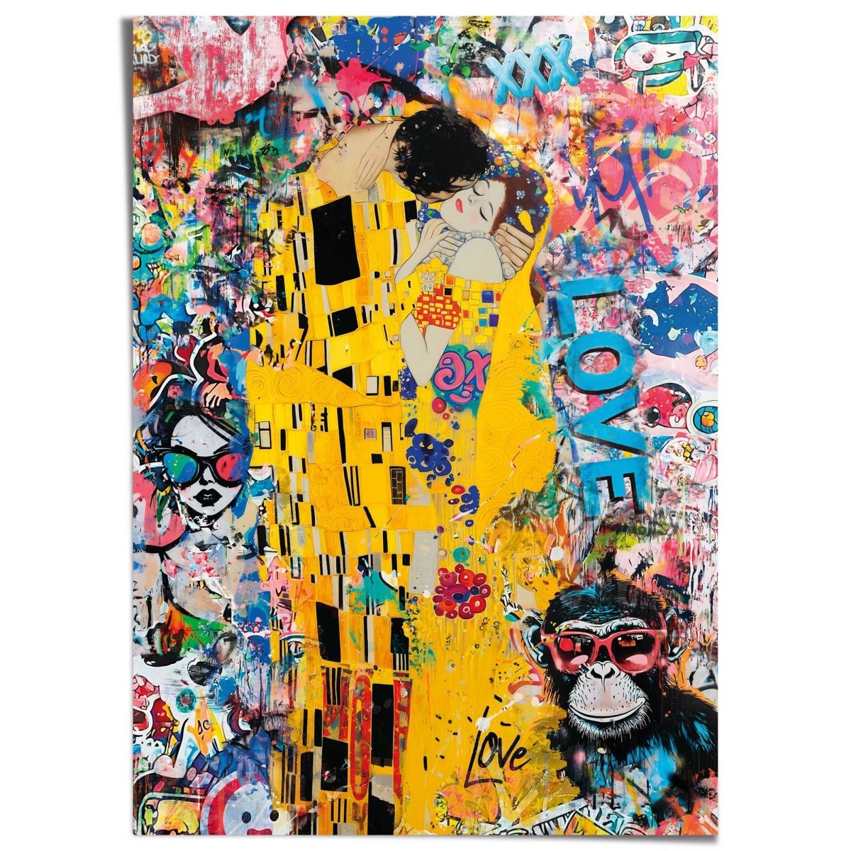 Giant Poster XXL Modern Kiss 140x100 | Reinders – Reindersshop